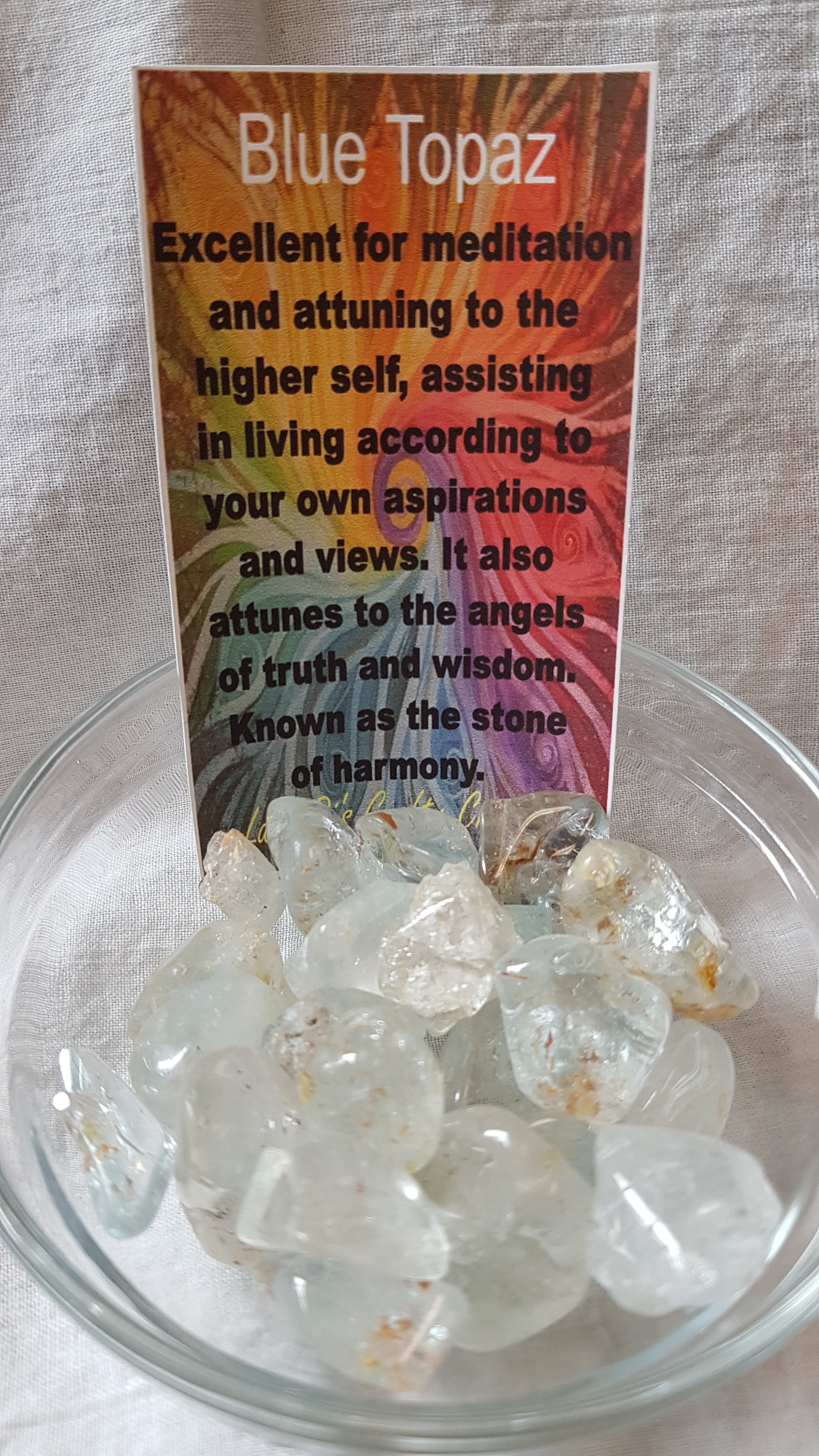Blue Topaz Tumbled Stones – Lady Di's Healing Elements