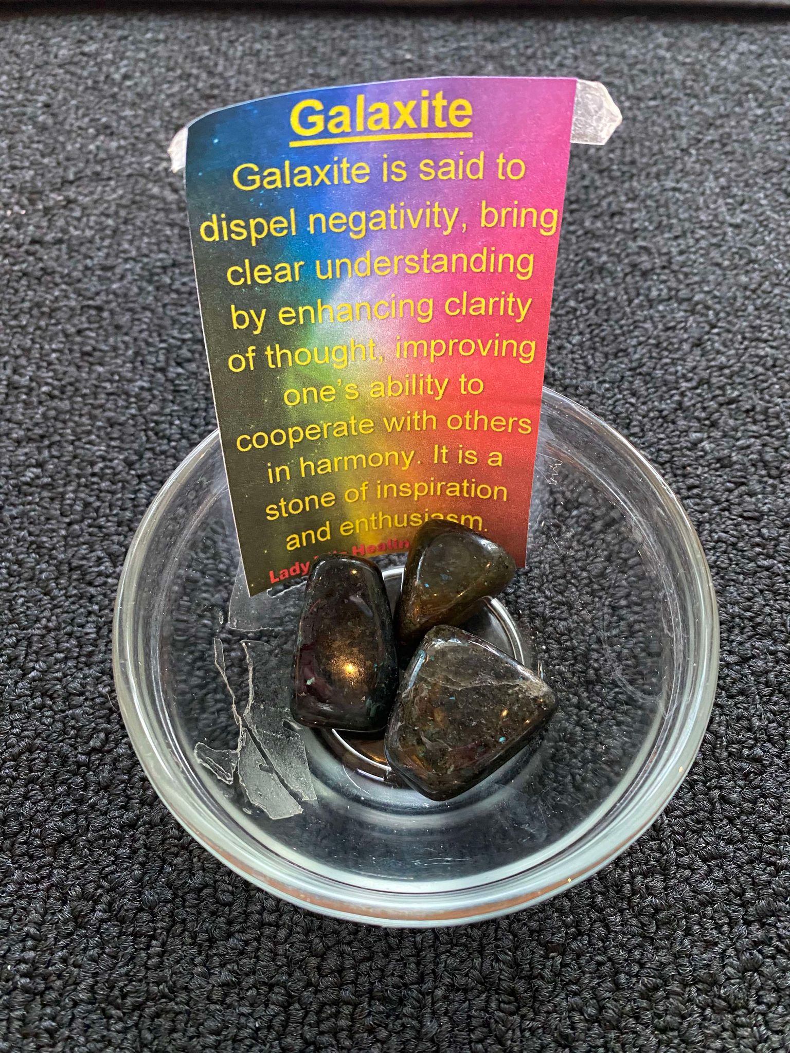 Galaxite Tumbled Stone – Lady Di's Healing Elements