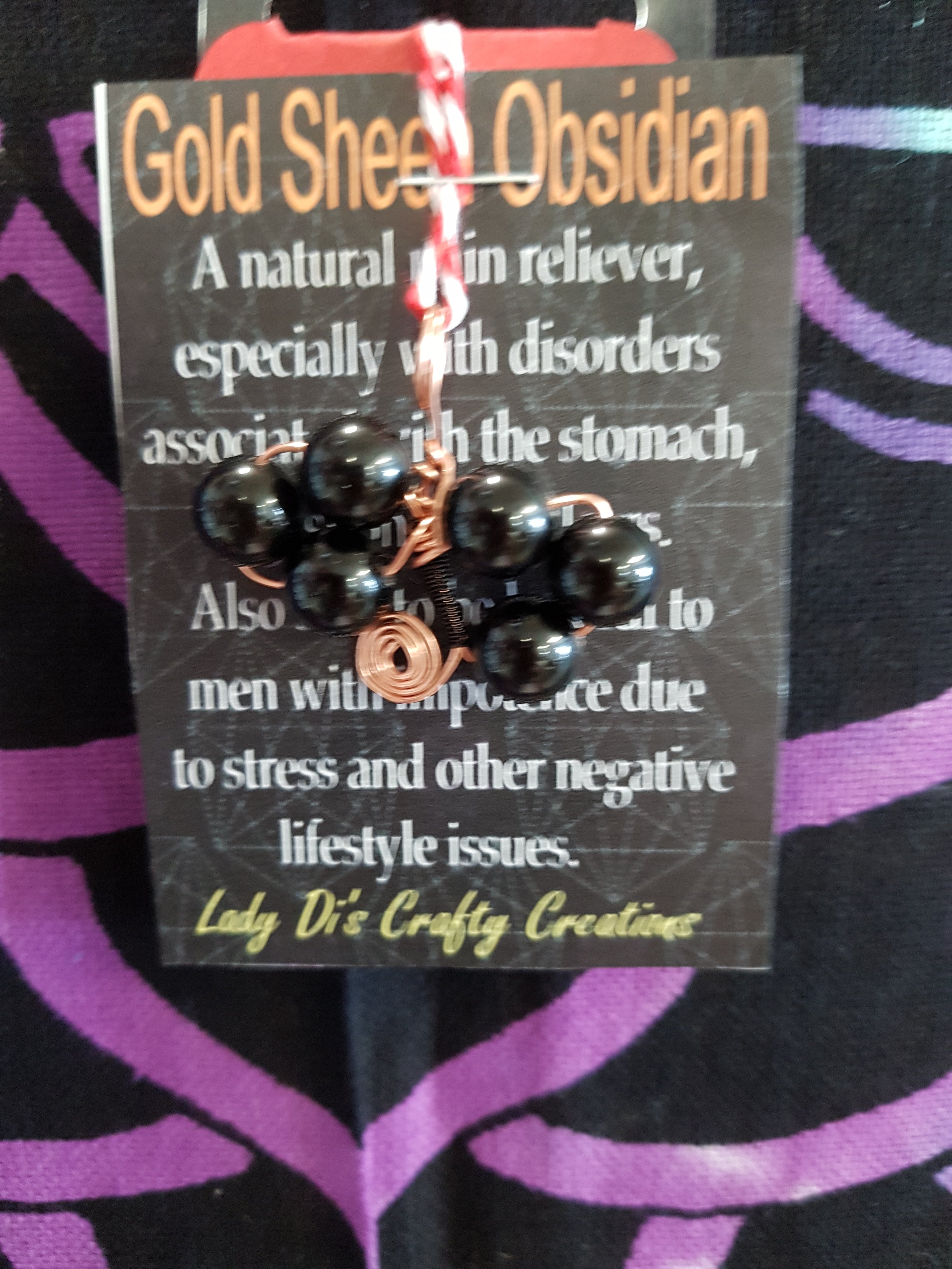 Gold Sheen Obsidian Pendent – Lady Di's Healing Elements