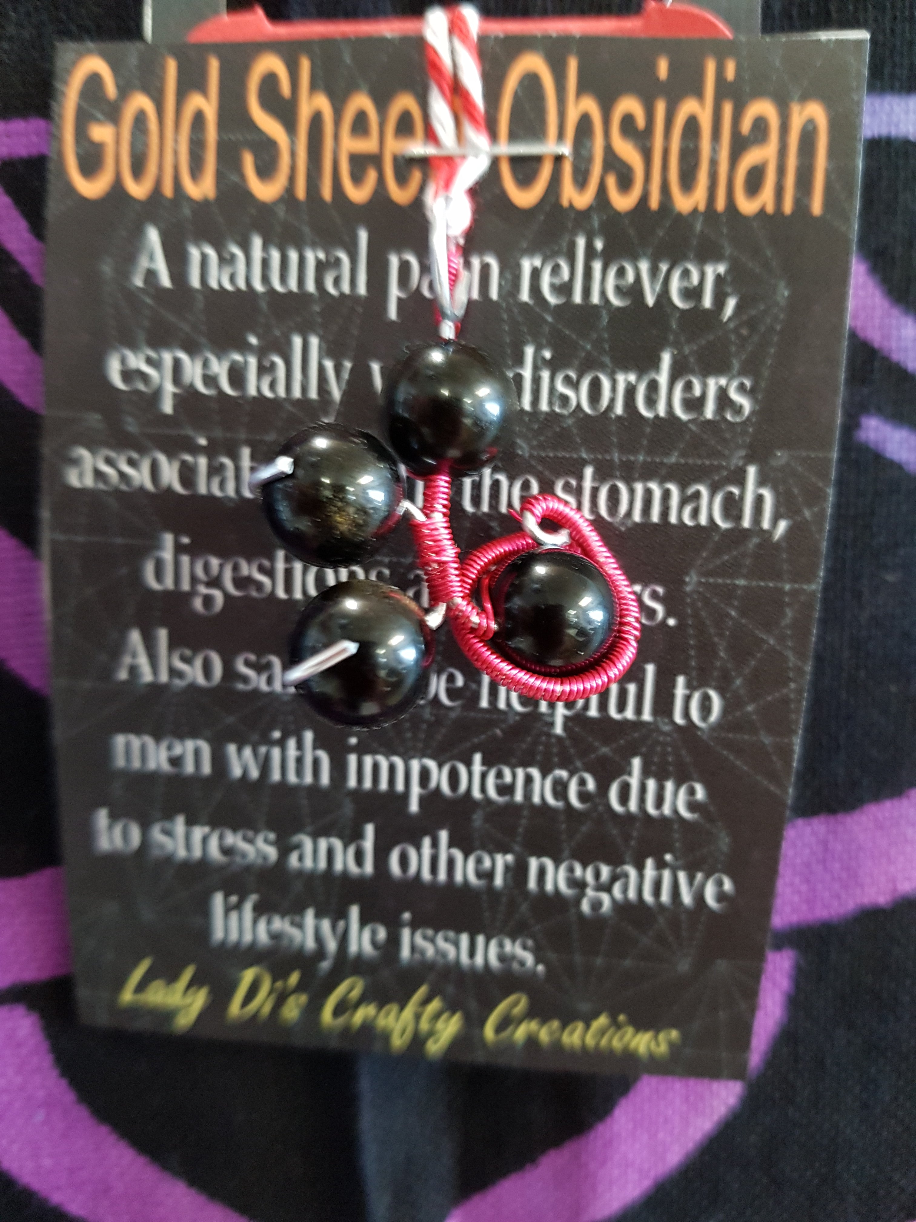 Gold Sheen Obsidian Pendent – Lady Di's Healing Elements