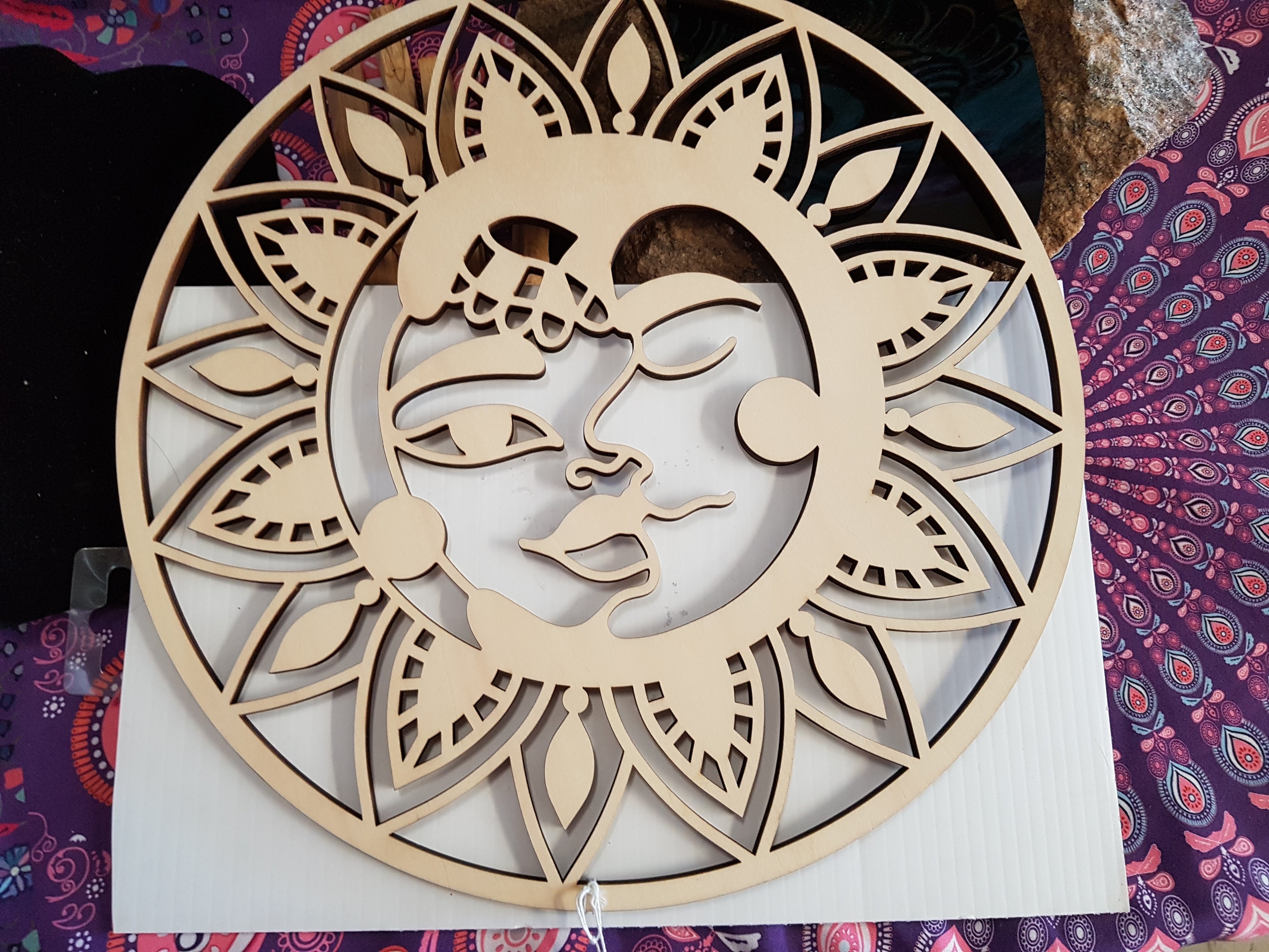 Wood Flower Sun & Moon Decor – Lady Di's Healing Elements