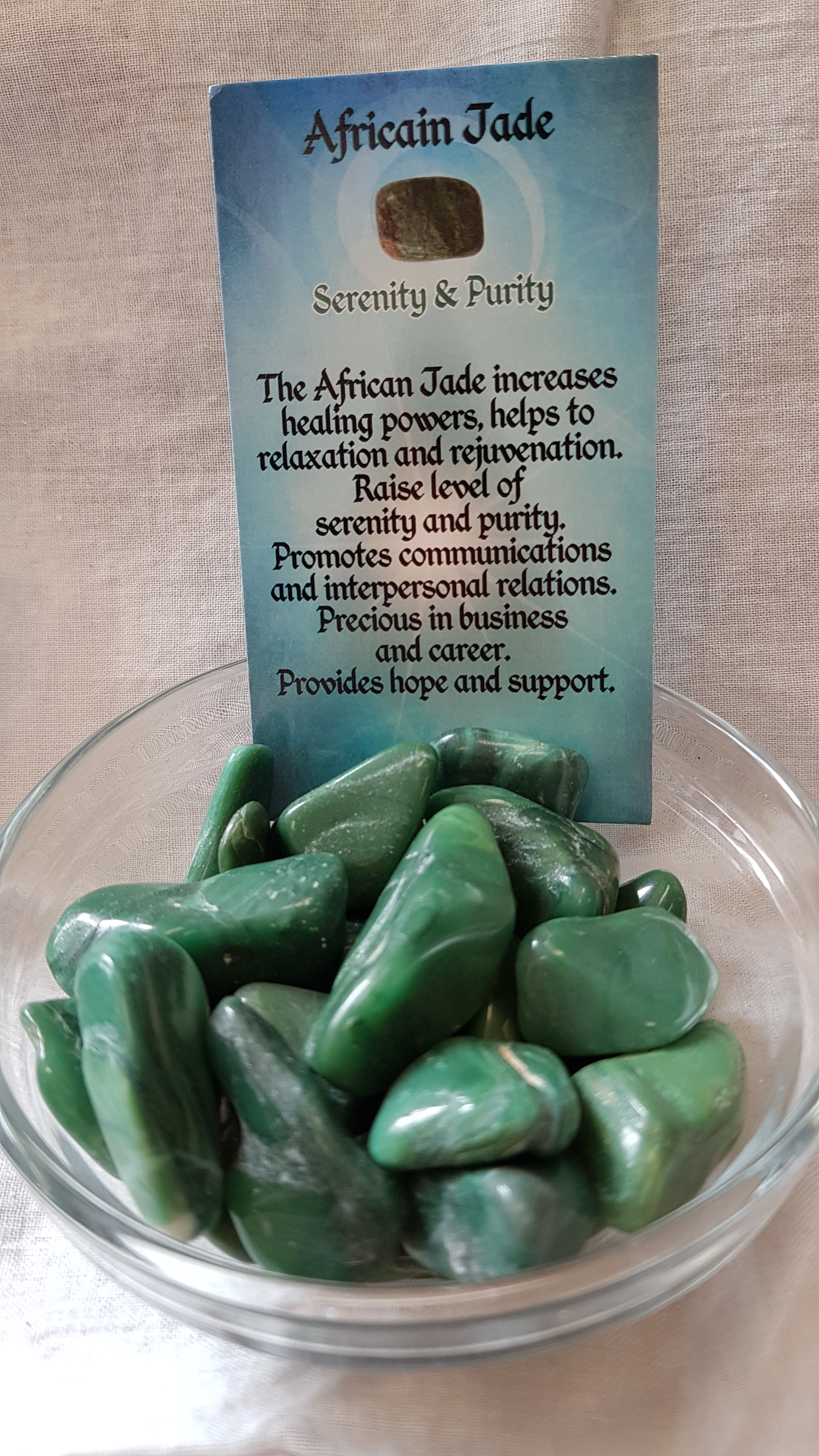 Africain Jade Tumbled Stones – Lady Di's Healing Elements