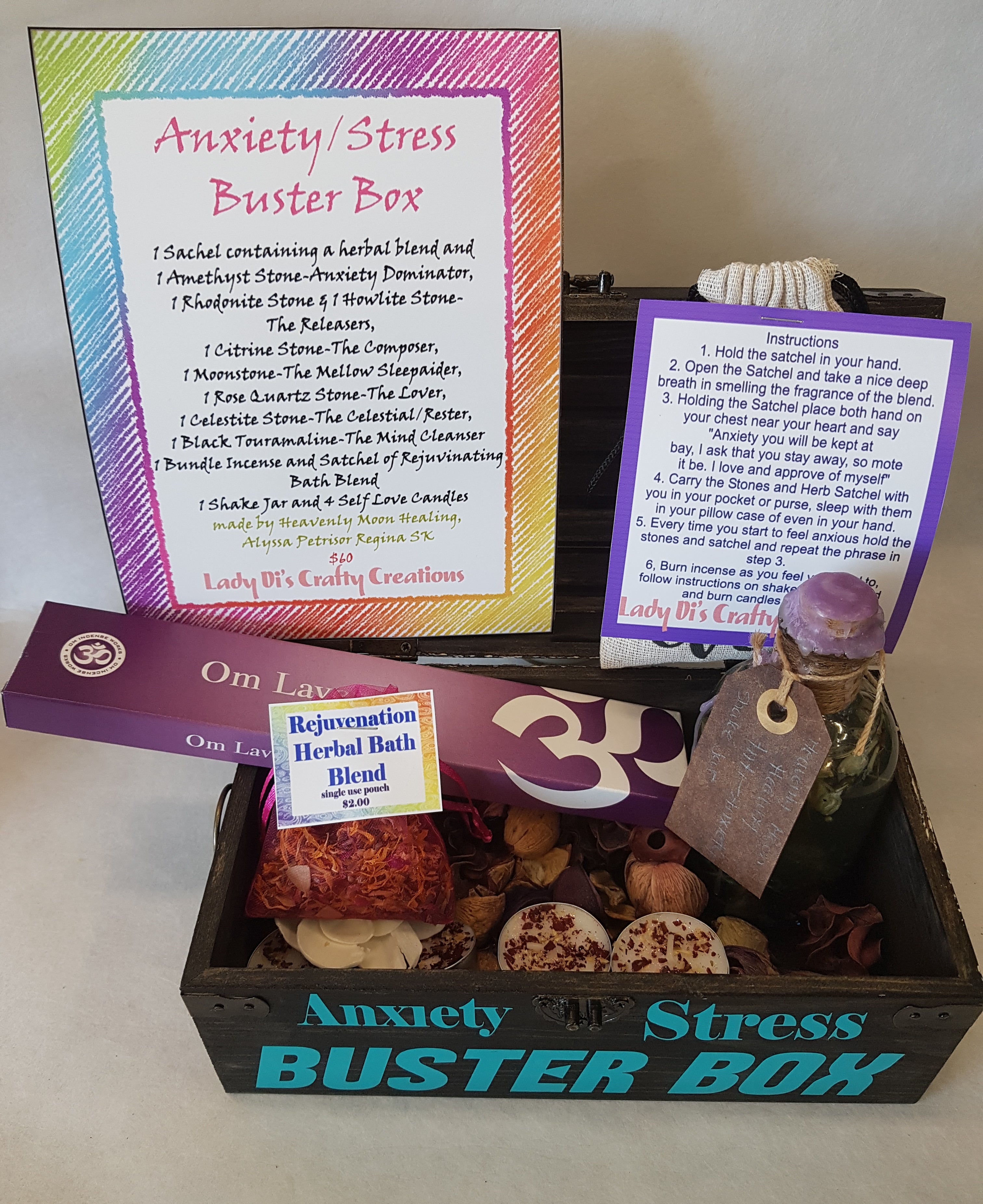 Anxiety/Stress Buster Box – Lady Di's Healing Elements
