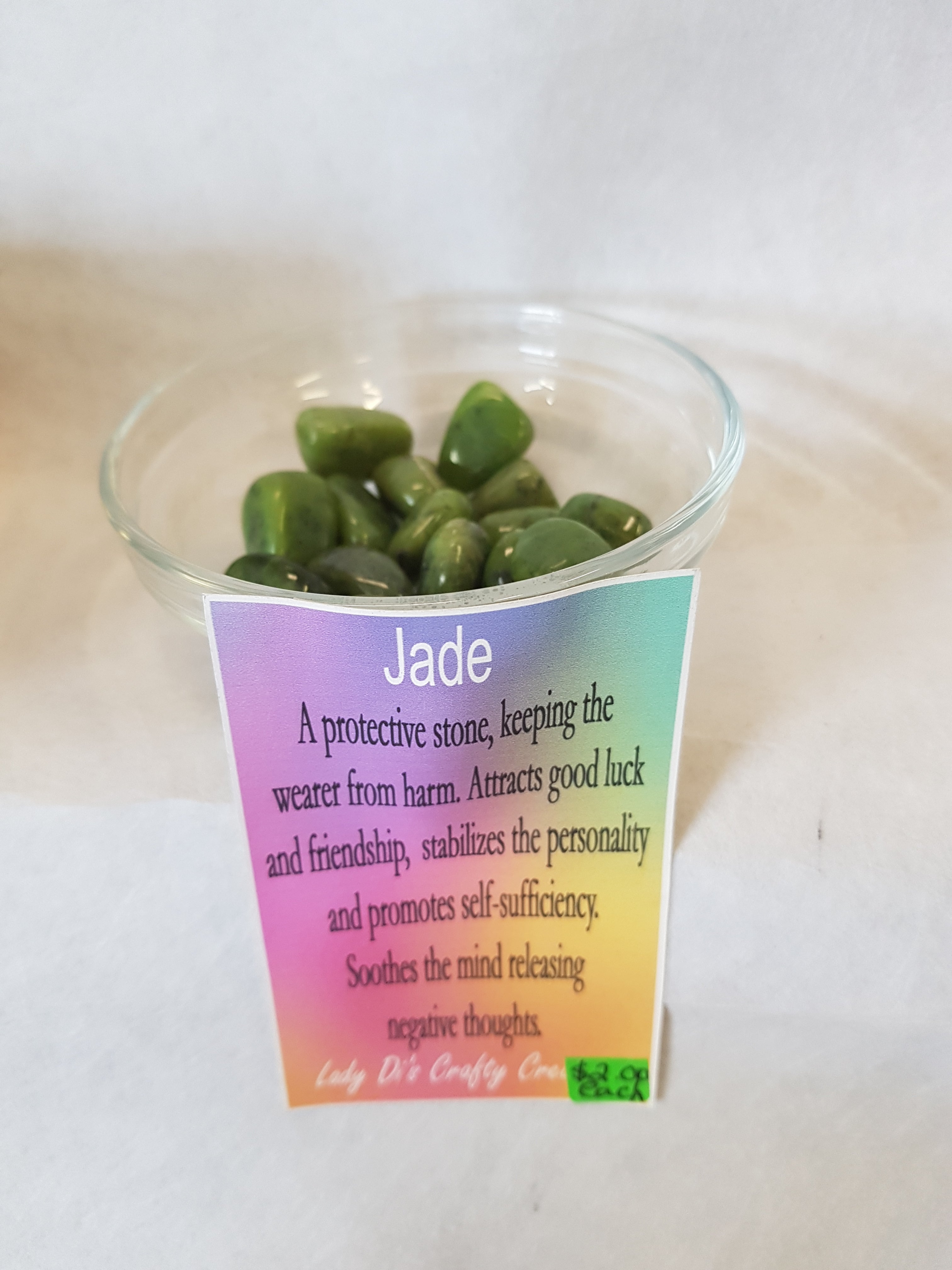 Jade Tumbled Stone – Lady Di's Healing Elements